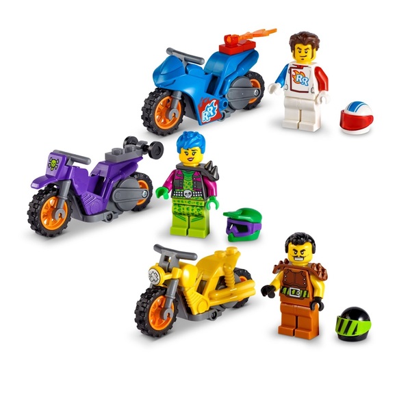 Lego | Toys | Lego City Stuntz Value Set 3 Minifigures 3 Bikes And ...